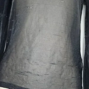 Ralph Lauren | Tops | Ralph Lauren Black Metallic Silver Sheer Mesh ...